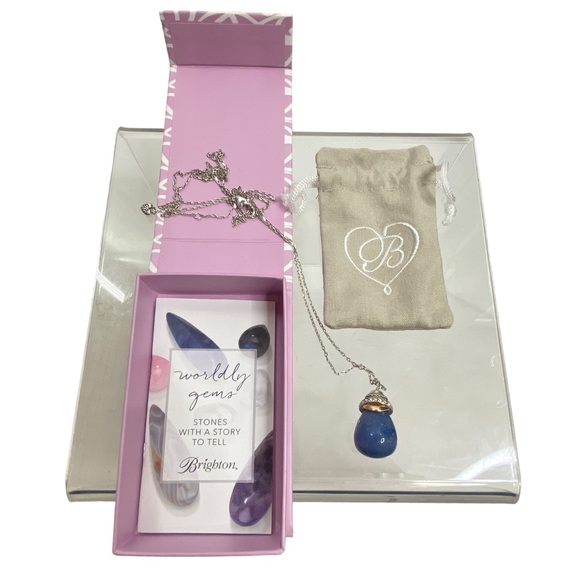 Brighton | Jewelry | Brighton Rings Of Neptune Blue Quartz 36 Long With ...